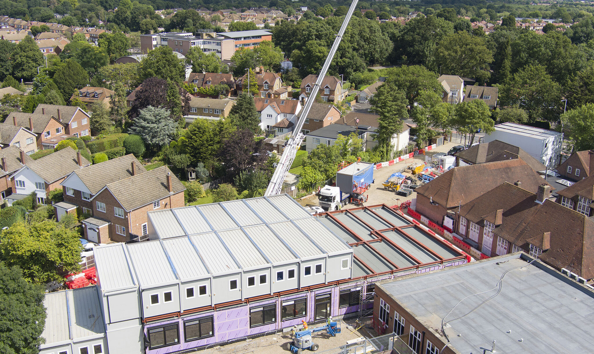 Premier Modular provides decant classrooms on top of another modular ...